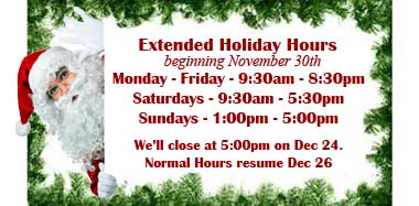 Holiday Hours